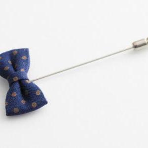 Mini Polka Dot Bow Men's Flower Boutonniere / Buttonhole For Wedding ...