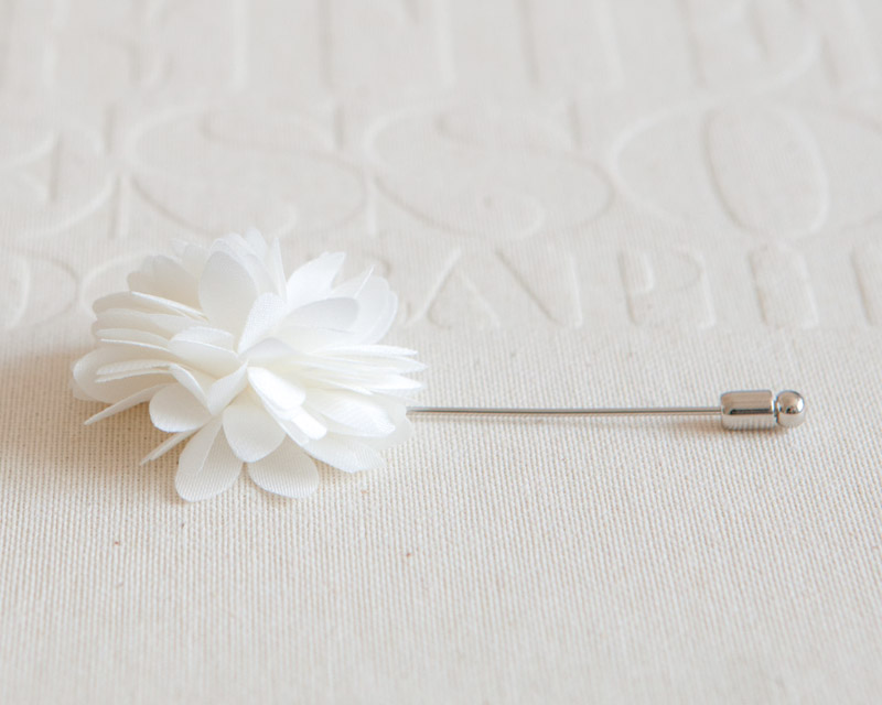 KAYLA-Ivory Men's Flower Boutonniere / Buttonhole For Wedding,Lapel Pin ...