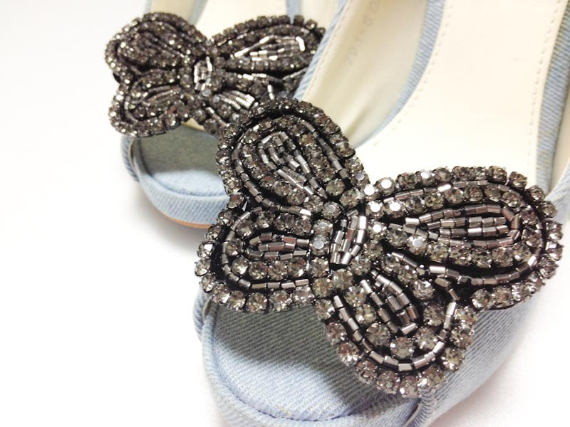 Rhinestone Crystal Butterfly Shoe Clips,set Of 2 For Bridal Wedding on ...